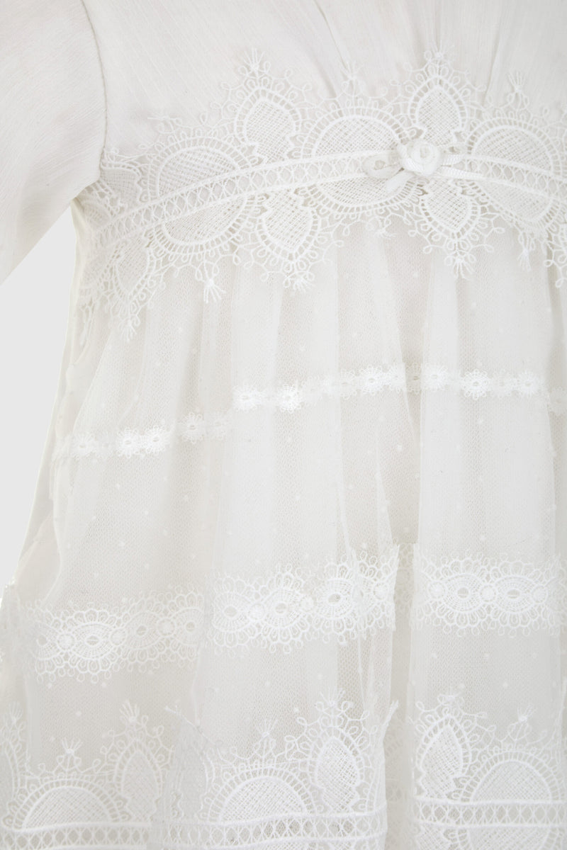 Soft Lace Coverall-Dress, White – Choupette